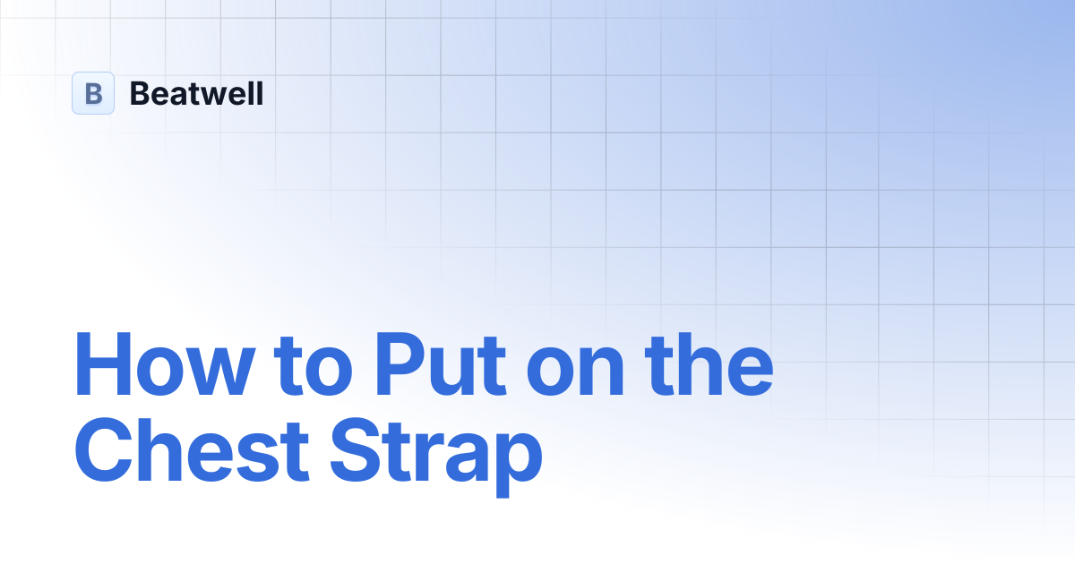 How to Put on the Chest Strap | en | Beatwell
