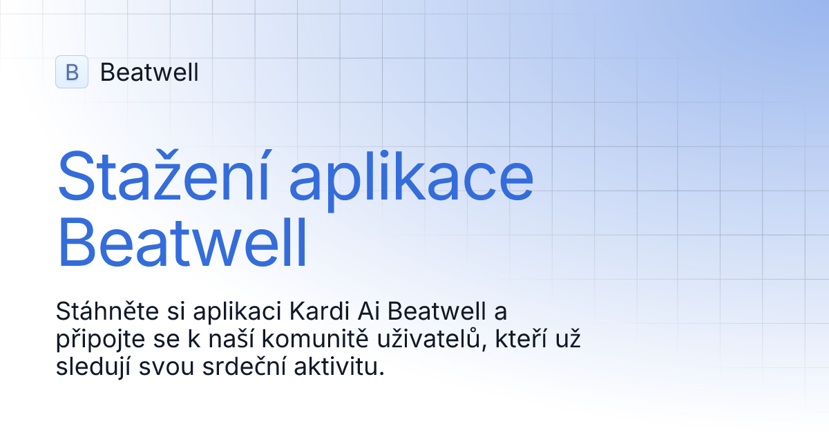Stažení aplikace Beatwell | Beatwell